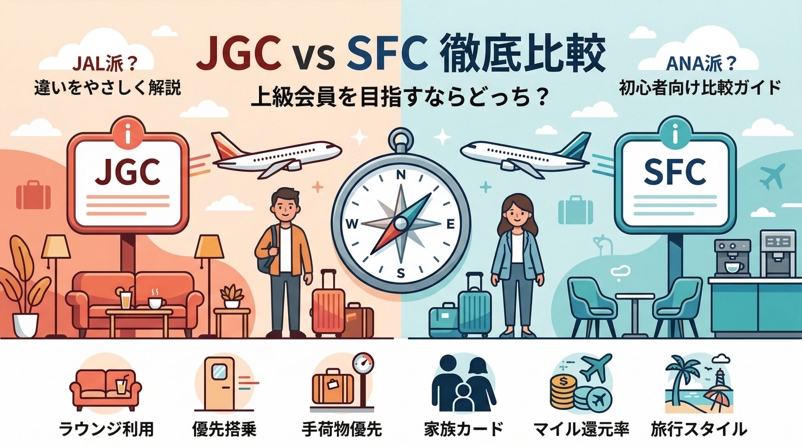 JGCとSFCはどっちがいい？比較・難易度・ダブルホルダーまで初心者向けに解説 ️｜サンウェストのファミリートラベルノート